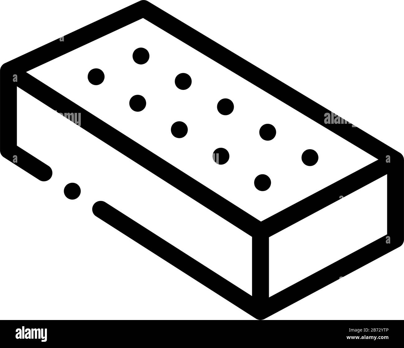 Brick Block Icon Vector Outline Illustration Stock Vector Image & Art ...
