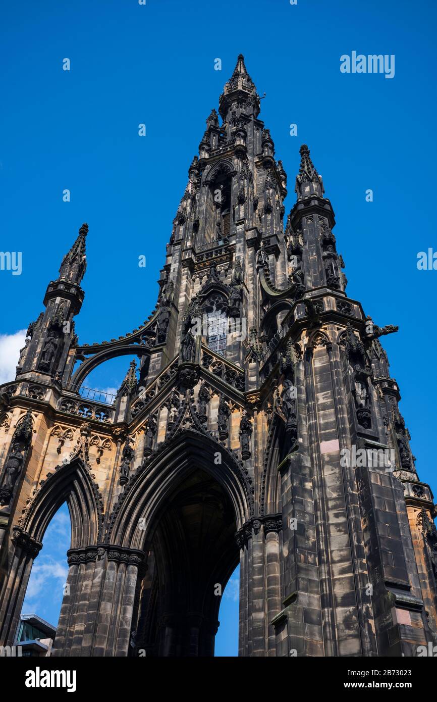 The Scott Monument, a Victorian Gothic monument to Scottish author Sir ...