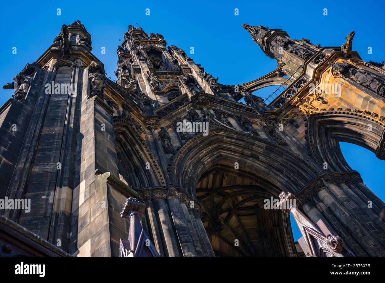 The Scott Monument, a Victorian Gothic monument to Scottish author Sir ...
