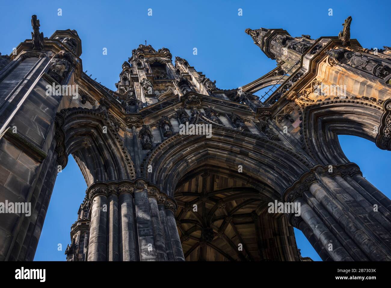 The Scott Monument, a Victorian Gothic monument to Scottish author Sir ...