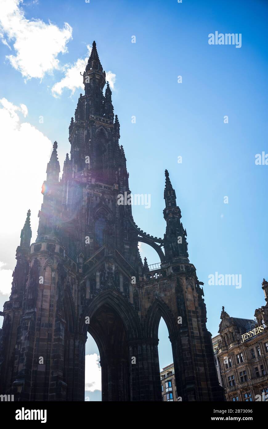 The Scott Monument, a Victorian Gothic monument to Scottish author Sir ...