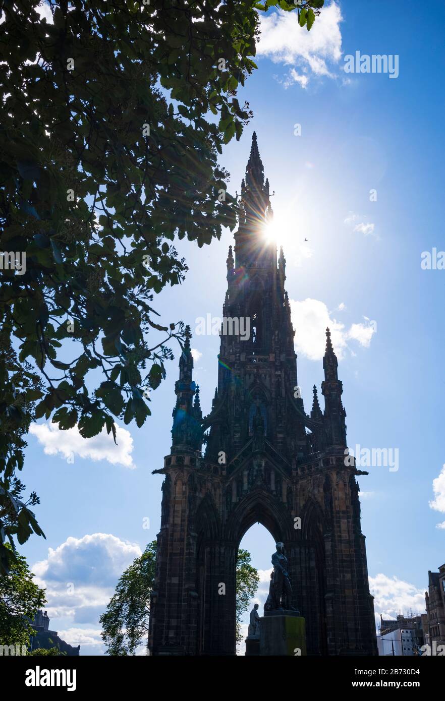 The Scott Monument, a Victorian Gothic monument to Scottish author Sir ...