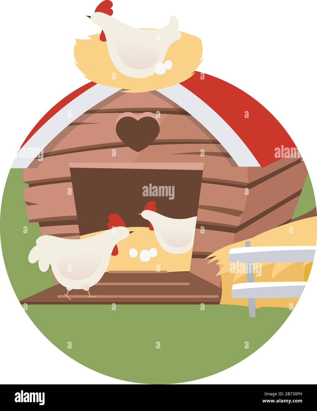 Poultry farming flat concept icon Stock Vector Image & Art - Alamy