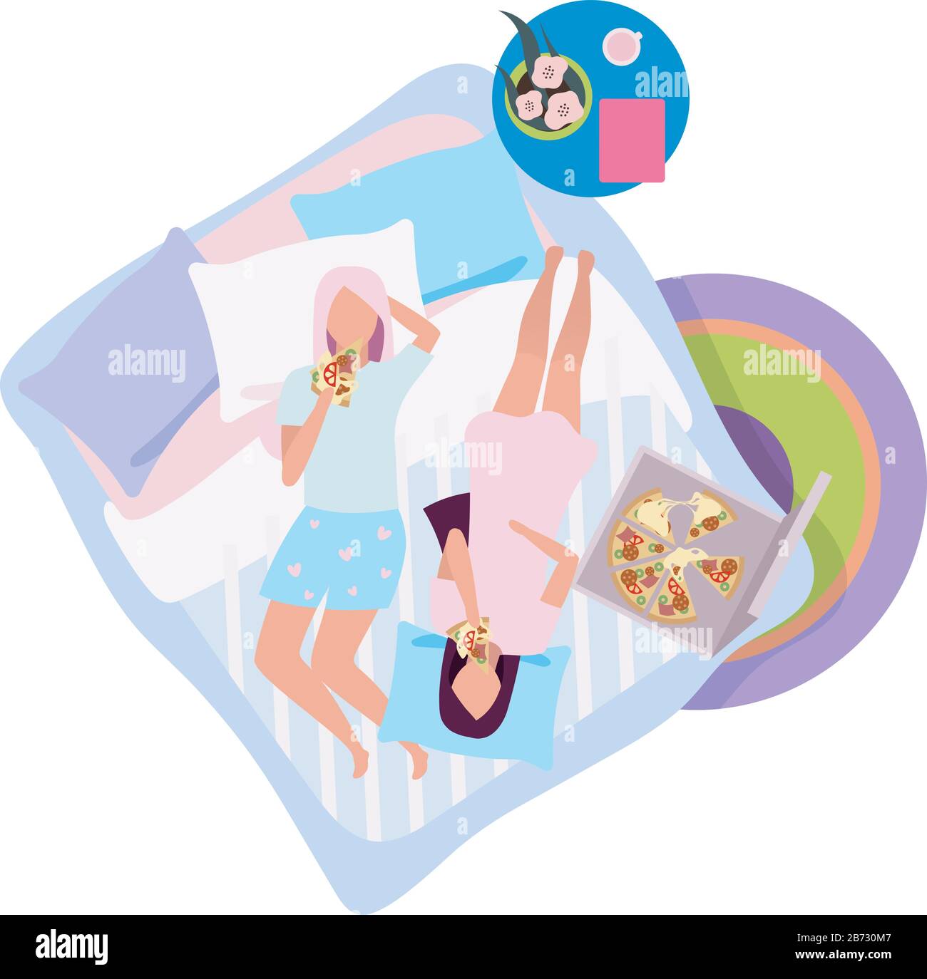 Girls night flat vector illustration Stock Vector Image & Art - Alamy