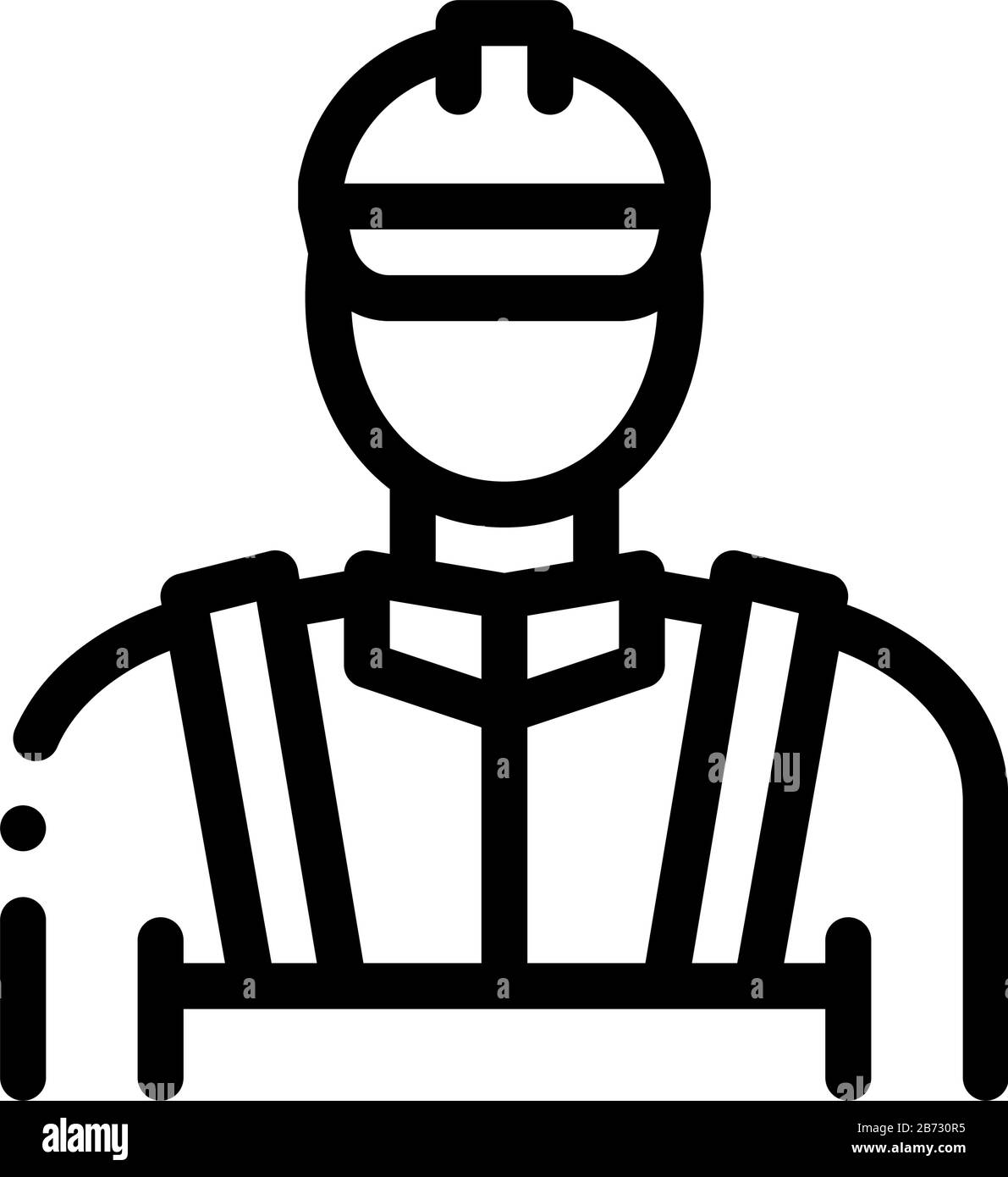 Mason Worker Icon Vector Outline Illustration Stock Vector Image & Art ...