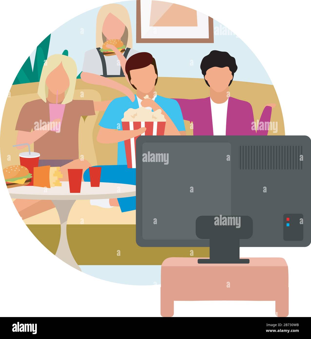 Movie time flat concept icon Stock Vector Image & Art - Alamy