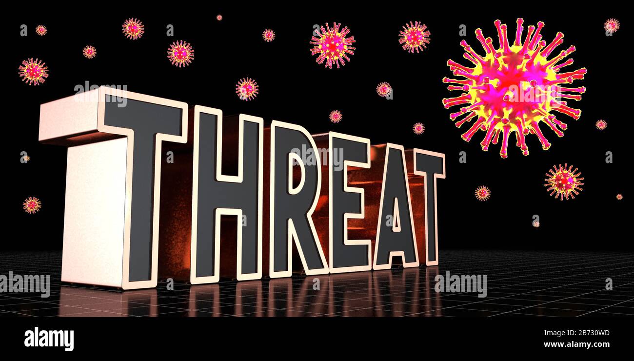 Virus threat concept - 3D illustration Stock Photo - Alamy