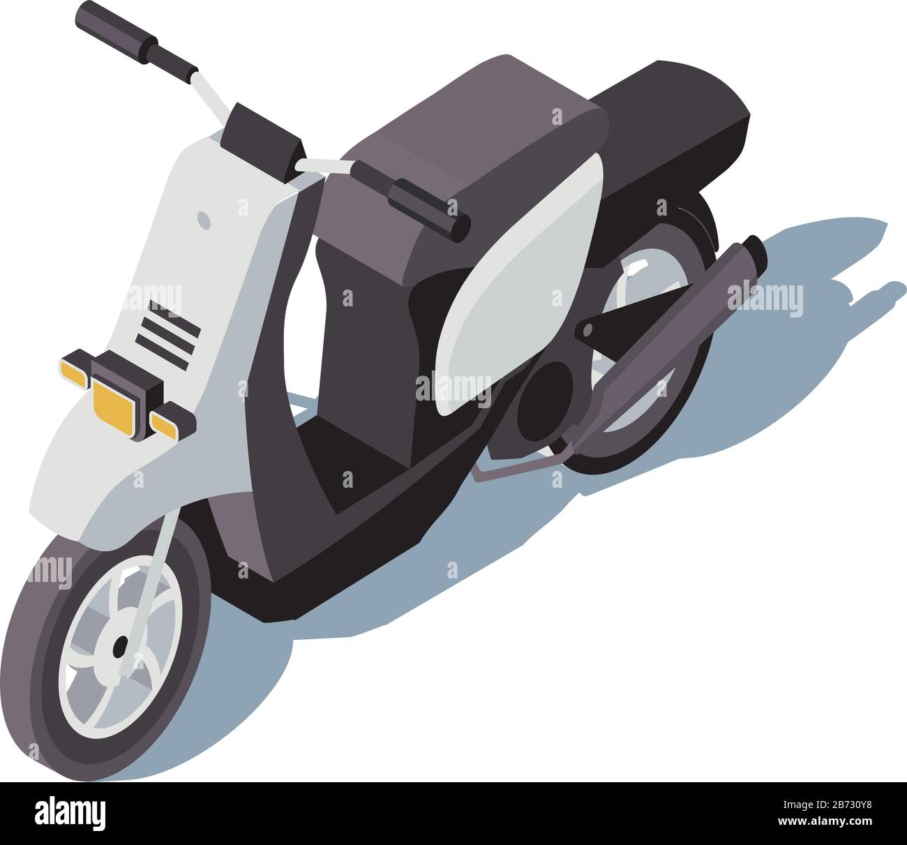 Motor scooter isometric color vector illustration Stock Vector Image ...