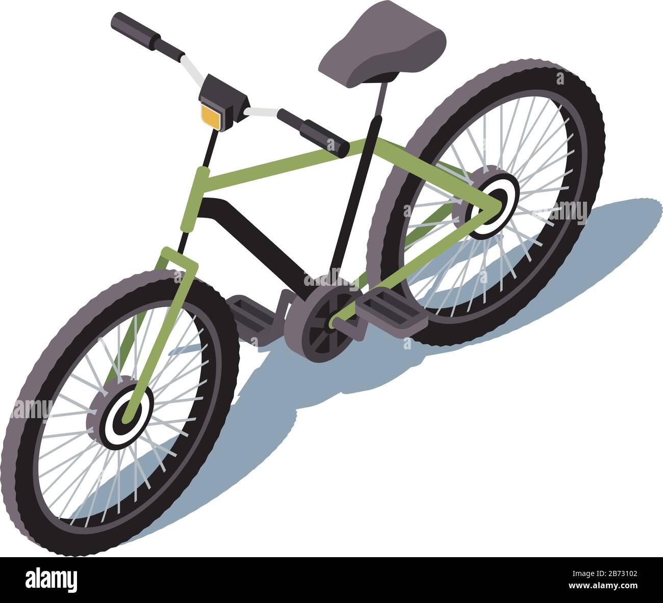 Bicycle isometric color vector illustration Stock Vector Image & Art ...