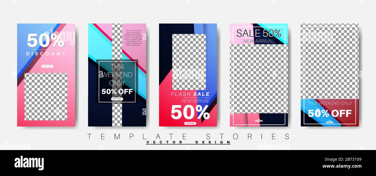 Editable story background template. Vector background for modern ...