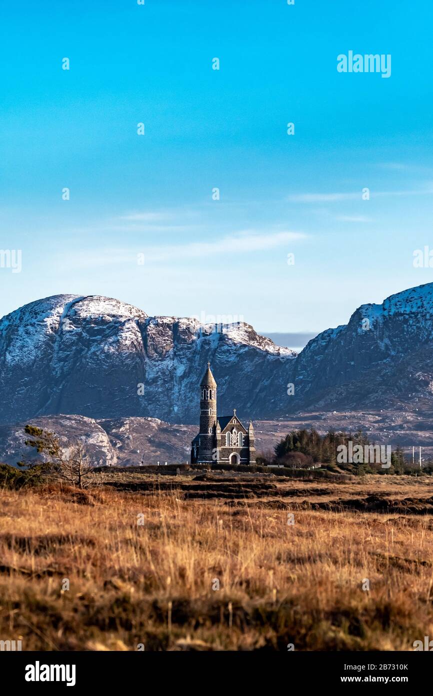 Church of the Sacred Heart, Dunlewey close to Mount Errigal in County ...