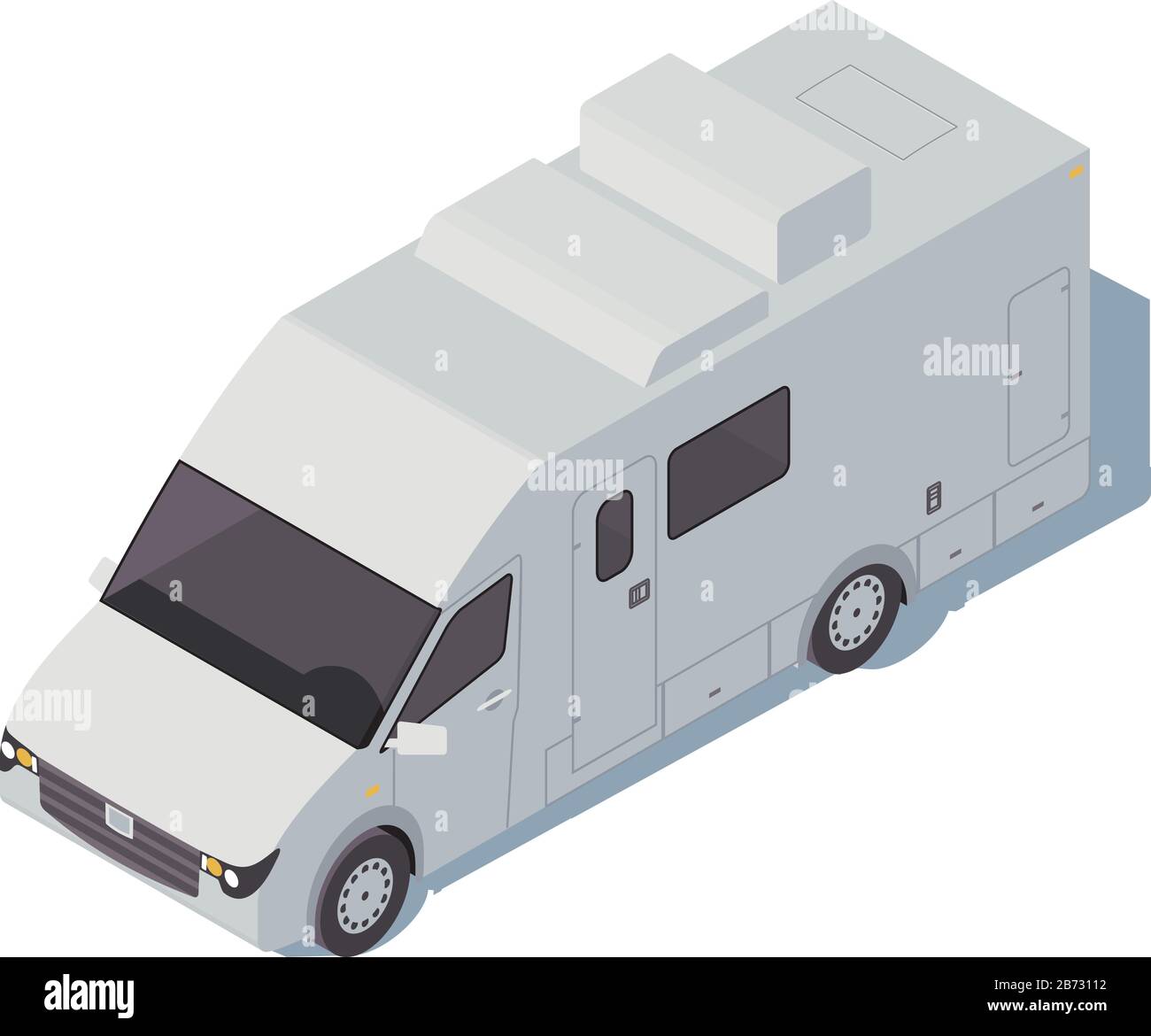 Motorhome isometric color vector illustration Stock Vector Image & Art ...