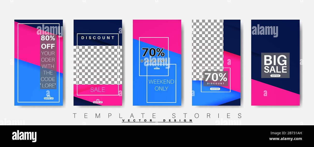 Editable story background template. Vector background for modern ...