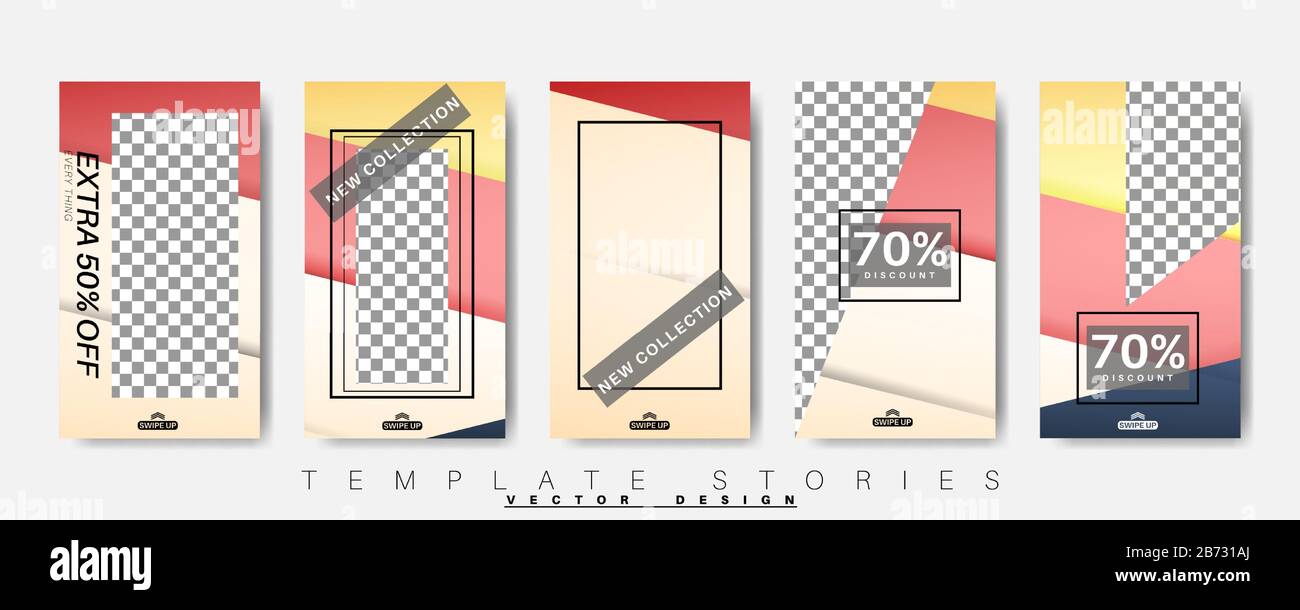 Editable story background template. Vector background for modern ...