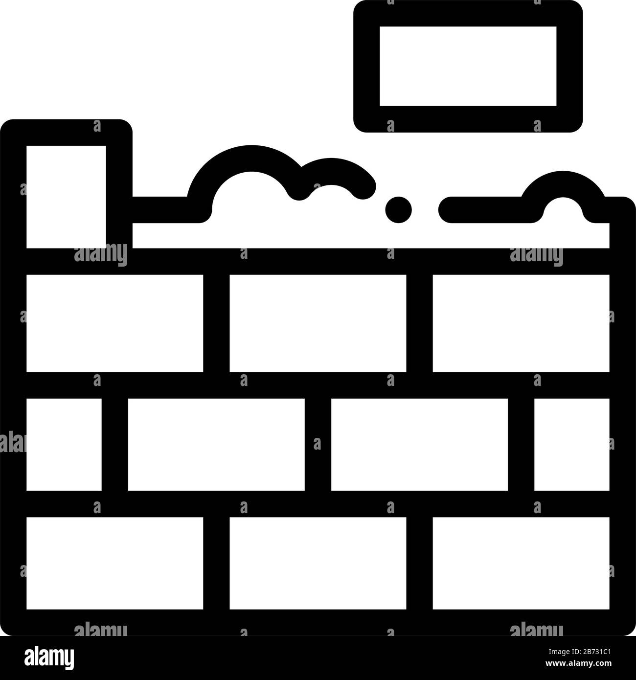 Bricklaying Icon Vector Outline Illustration Stock Vector Image & Art ...