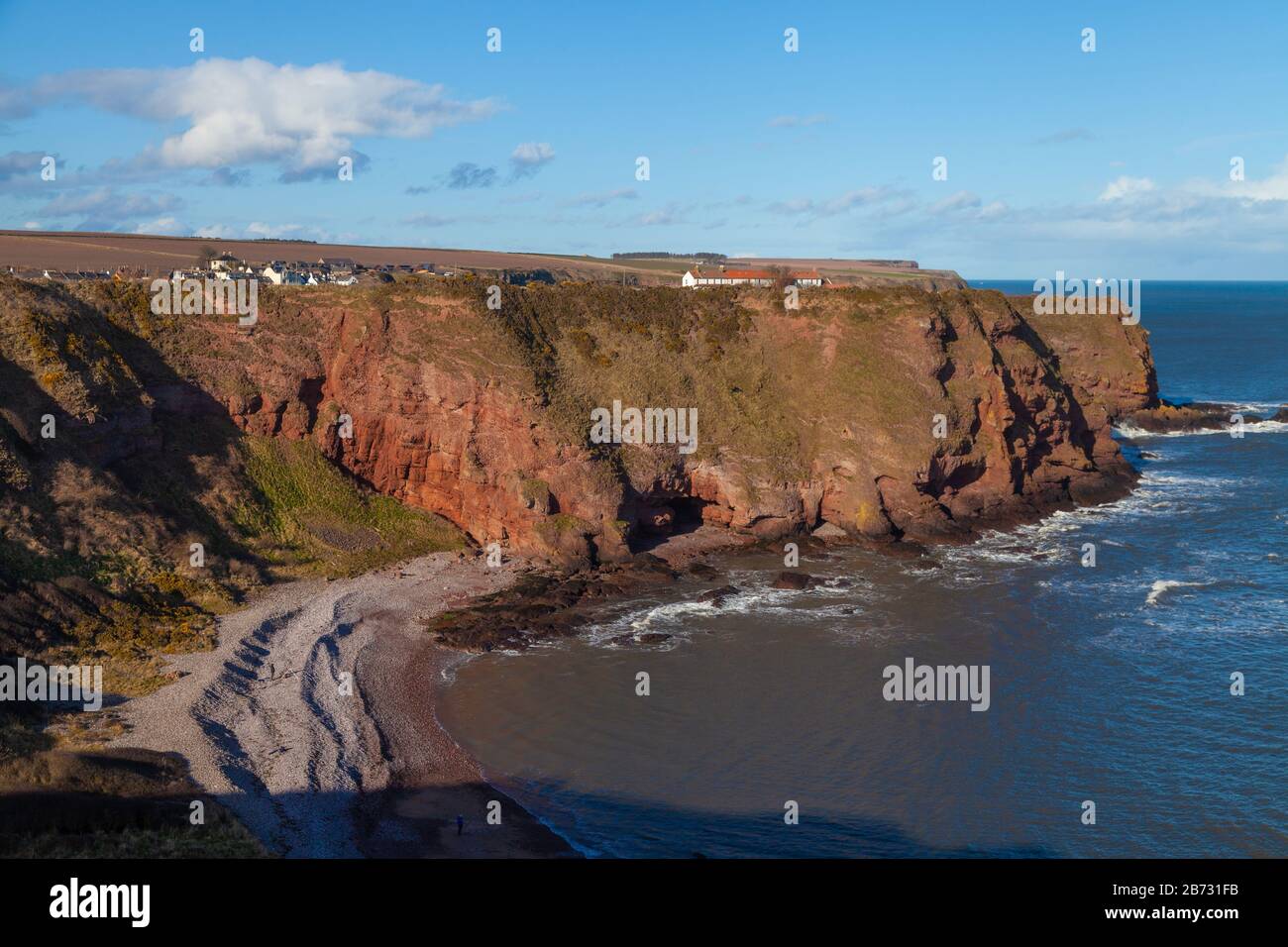 The Angus Coastal Path from Arbroath to Auchmithie, Angus, Scotland ...