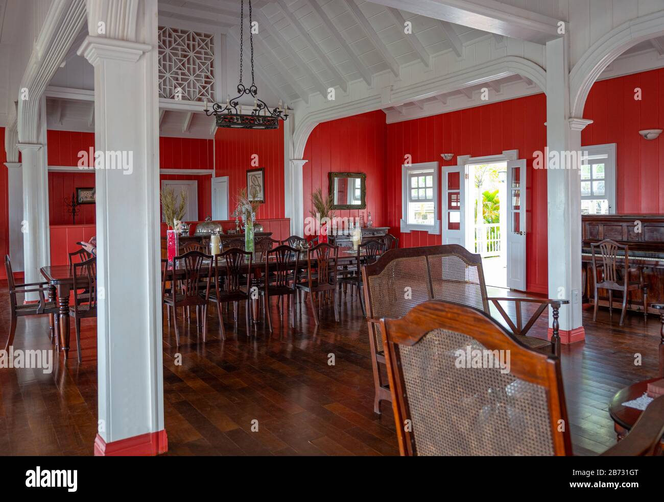 Saint Kitts, Caribbean Islands - January 30, 2019: The vintage interior ...