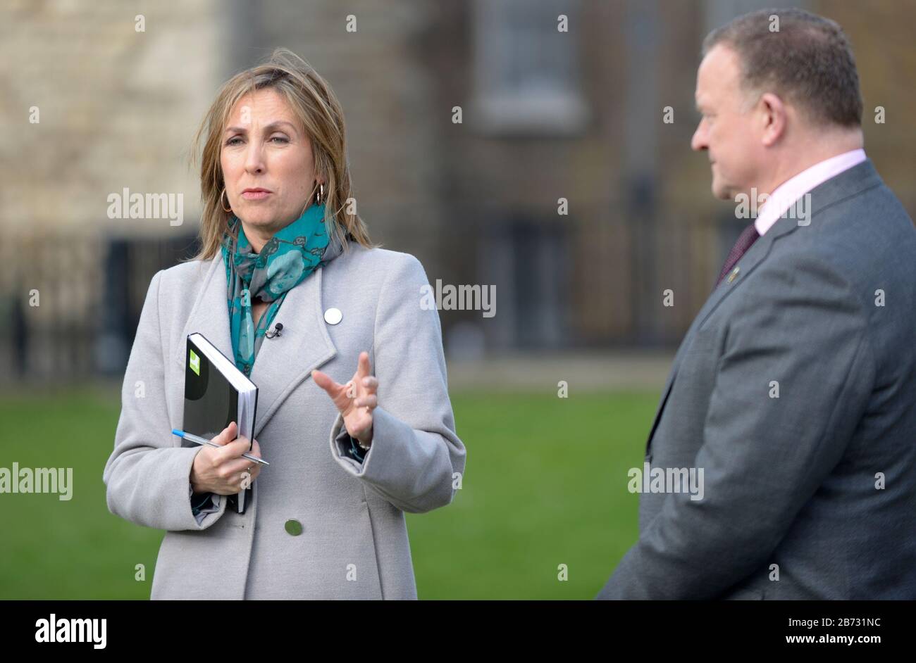 Vicki Young (Chief Political Correspondent of BBC News) talking to Drew ...