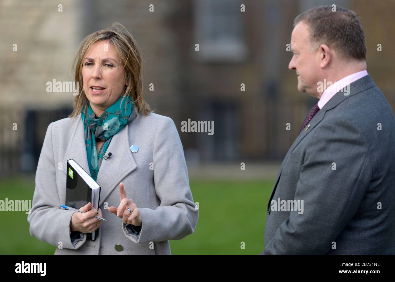 Vicki Young (Chief Political Correspondent of BBC News) talking to Drew ...