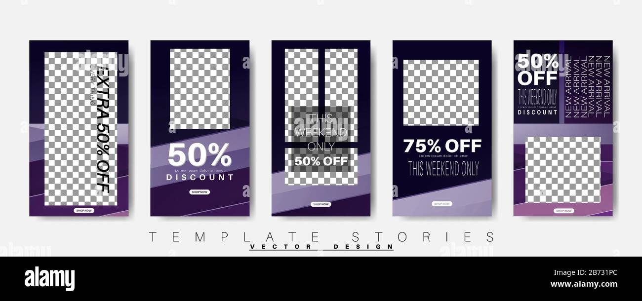 Editable story background template. Vector background for modern ...