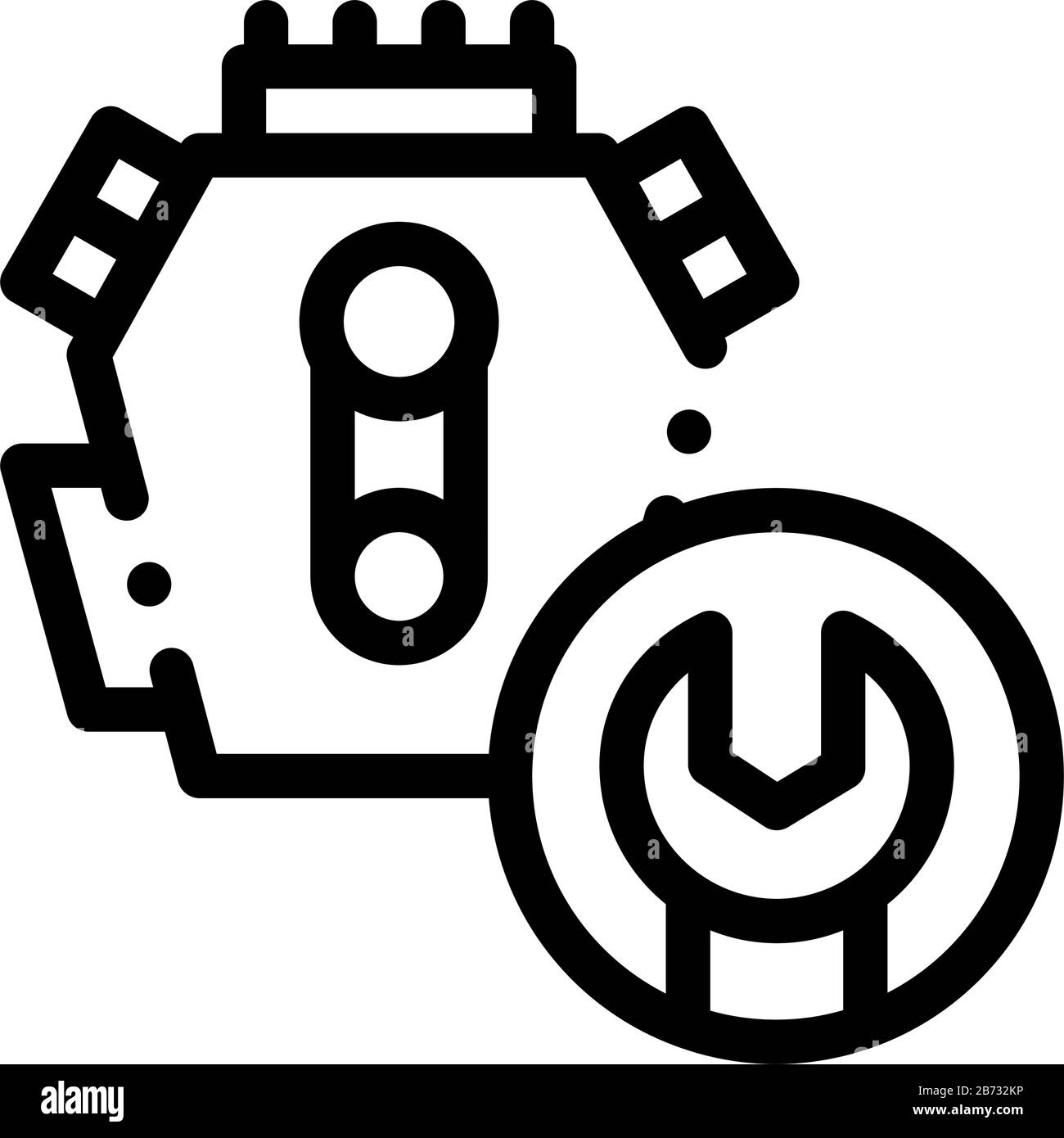 Engine Repair Icon Vector Outline Illustration Stock Vector Image & Art ...