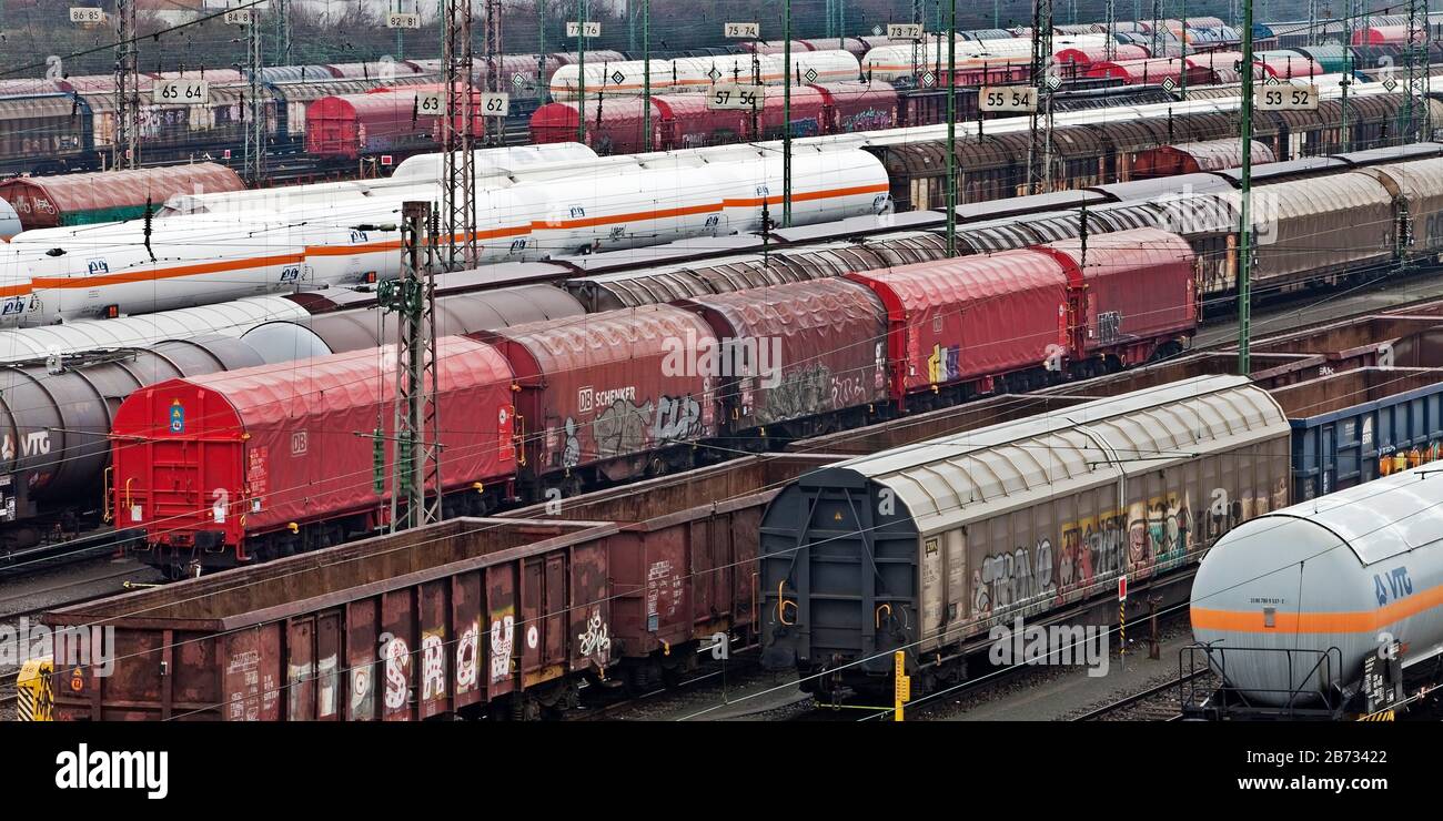 Train formation plant in the suburb of Vorhalle, marshalling yard ...