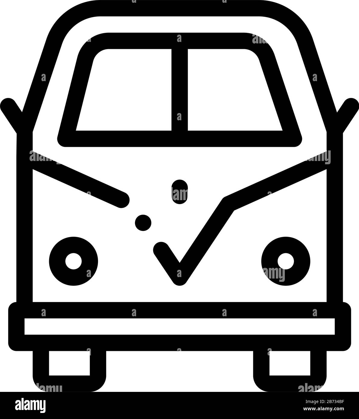 Van Bus Icon Vector Outline Illustration Stock Vector Image & Art - Alamy
