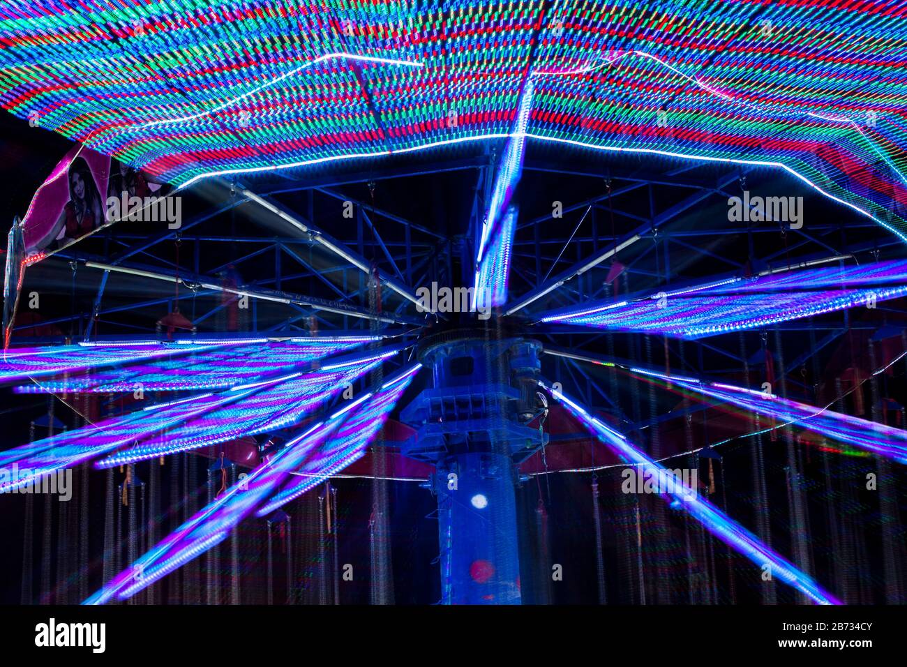 Rotating colored lights Stock Photo - Alamy