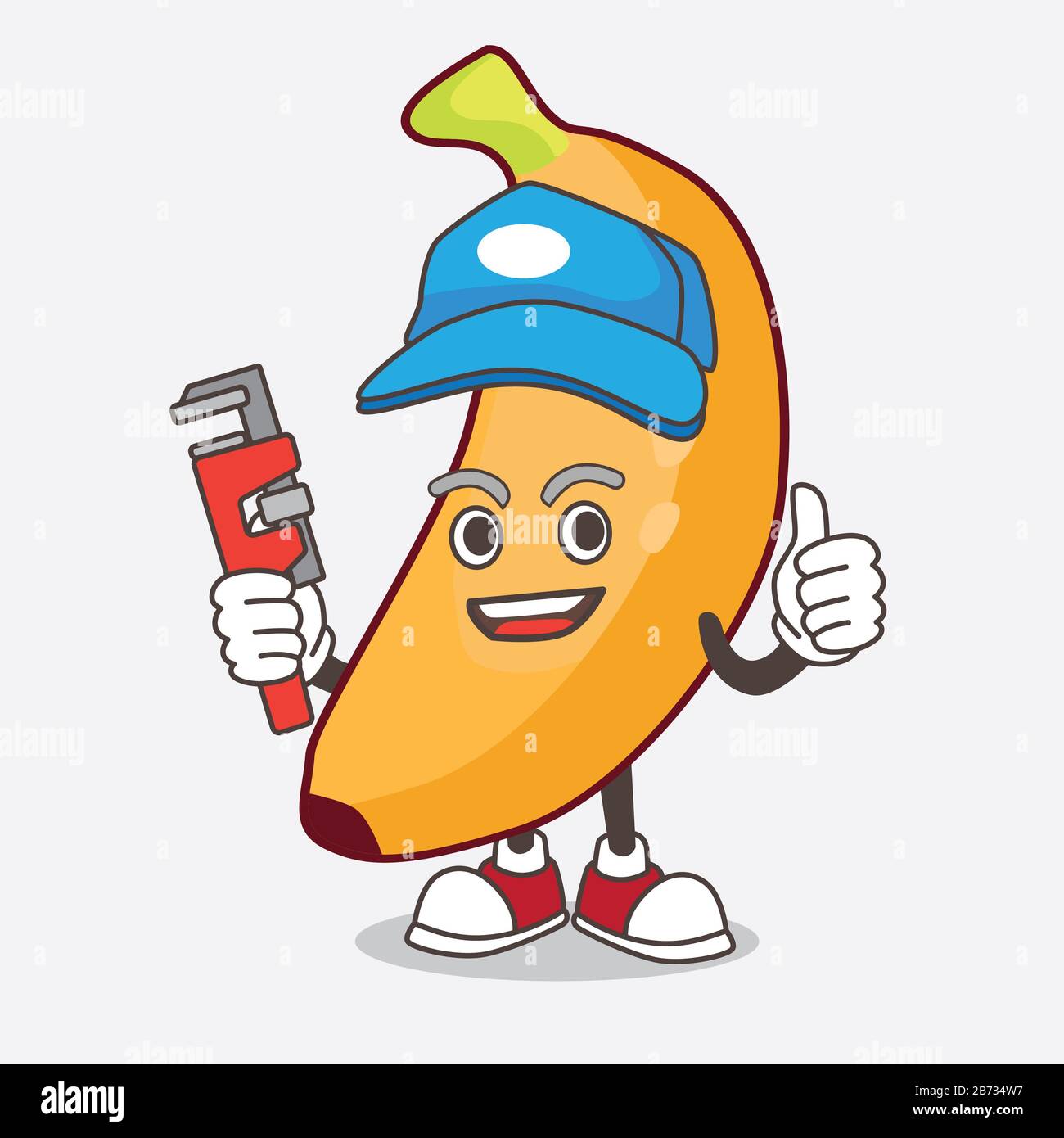 An illustration of Banana Fruit cartoon mascot character as happy ...