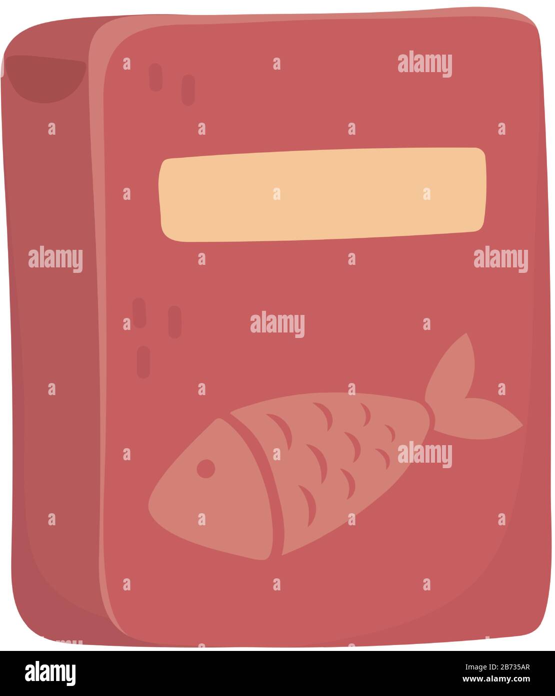 pet cat food box with fish product icon design vector illustration ...