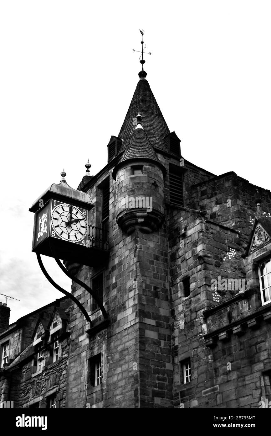 Clock tower historic medieval Black and White Stock Photos & Images - Alamy