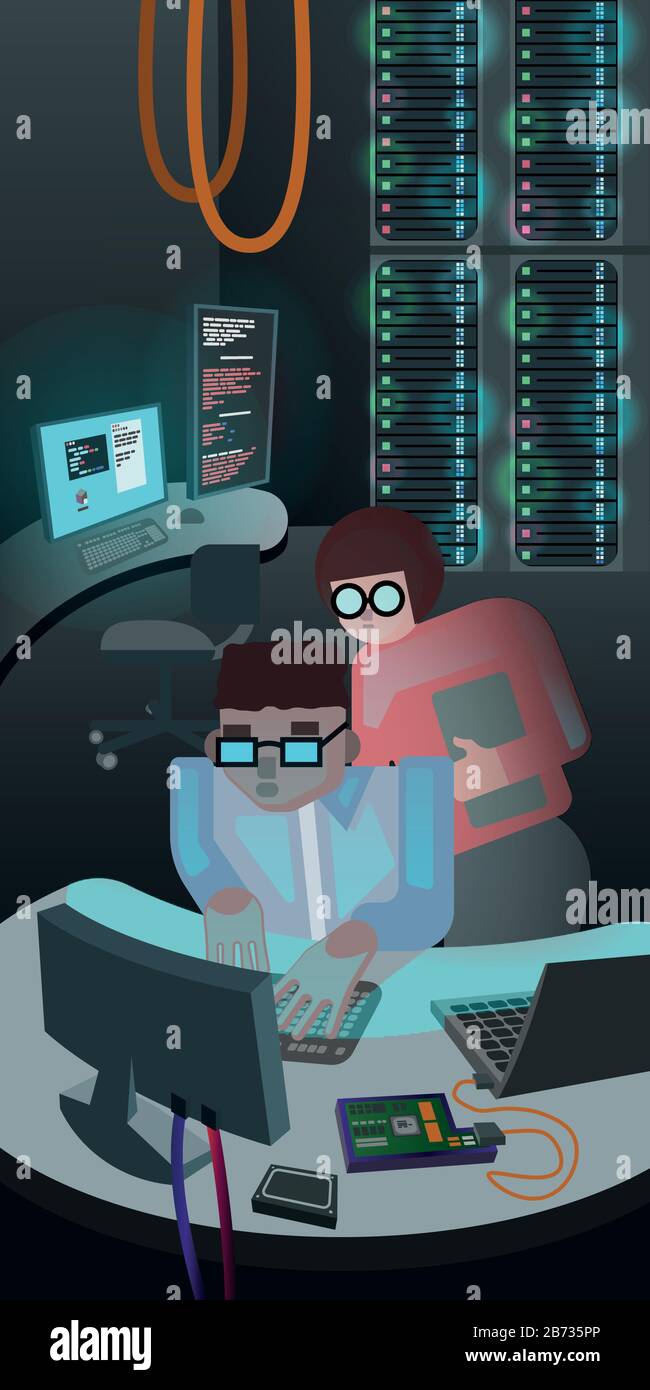 IT Specialists Illustration Stock Vector Image & Art - Alamy