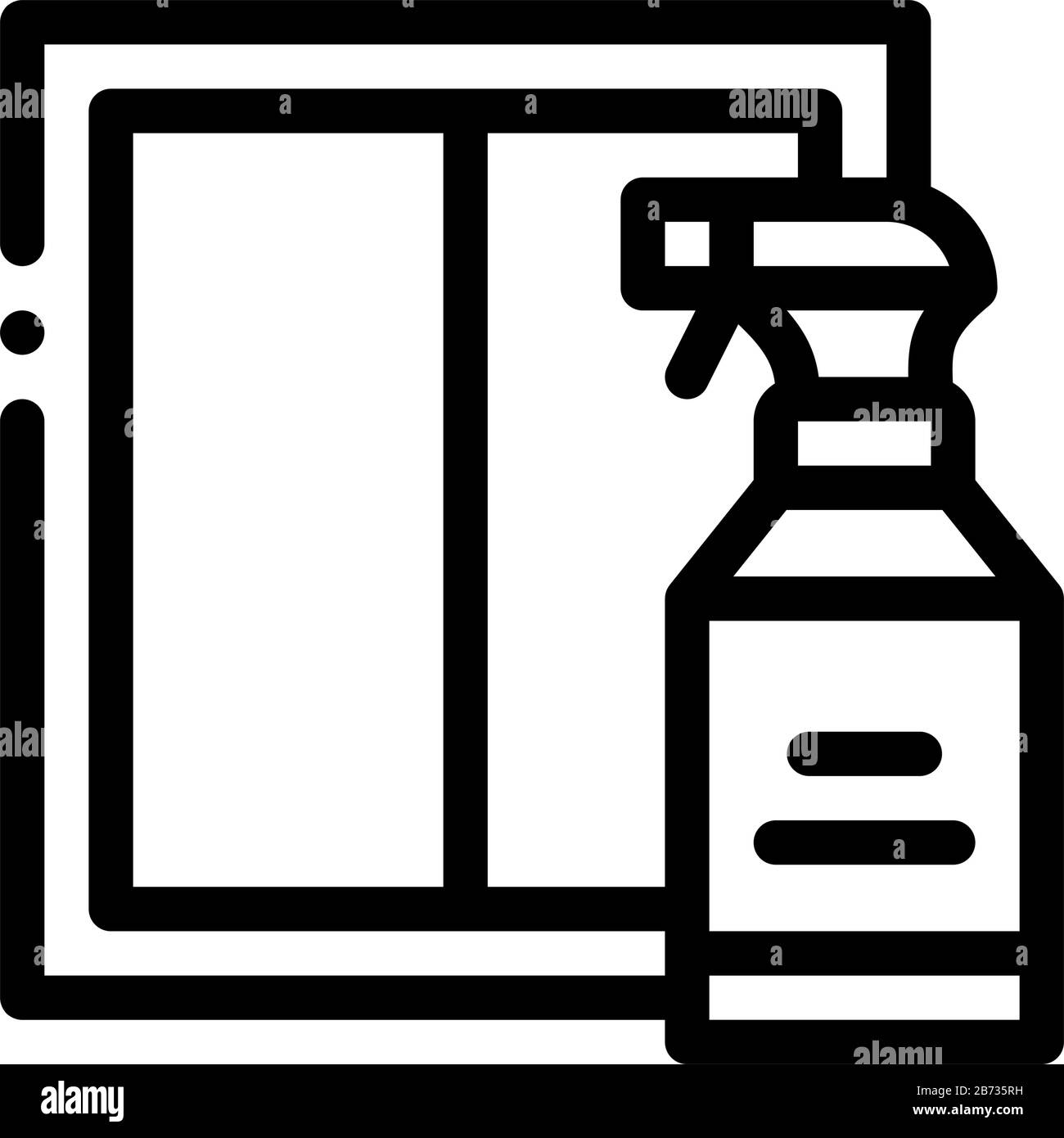 Glass Clean Spray Icon Vector Outline Illustration Stock Vector Image ...