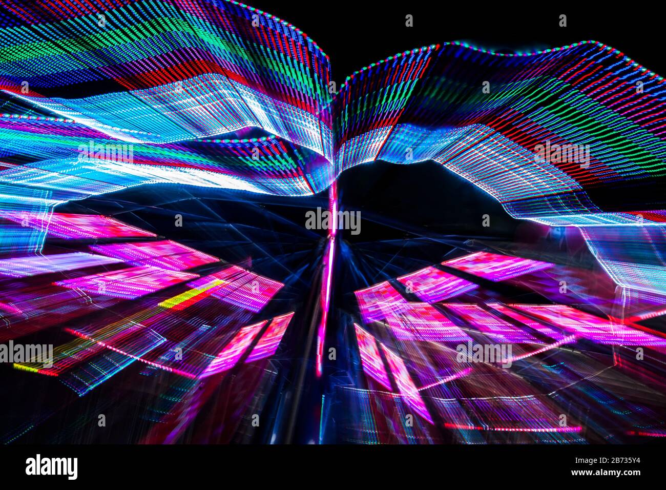 Rotating colored lights Stock Photo - Alamy