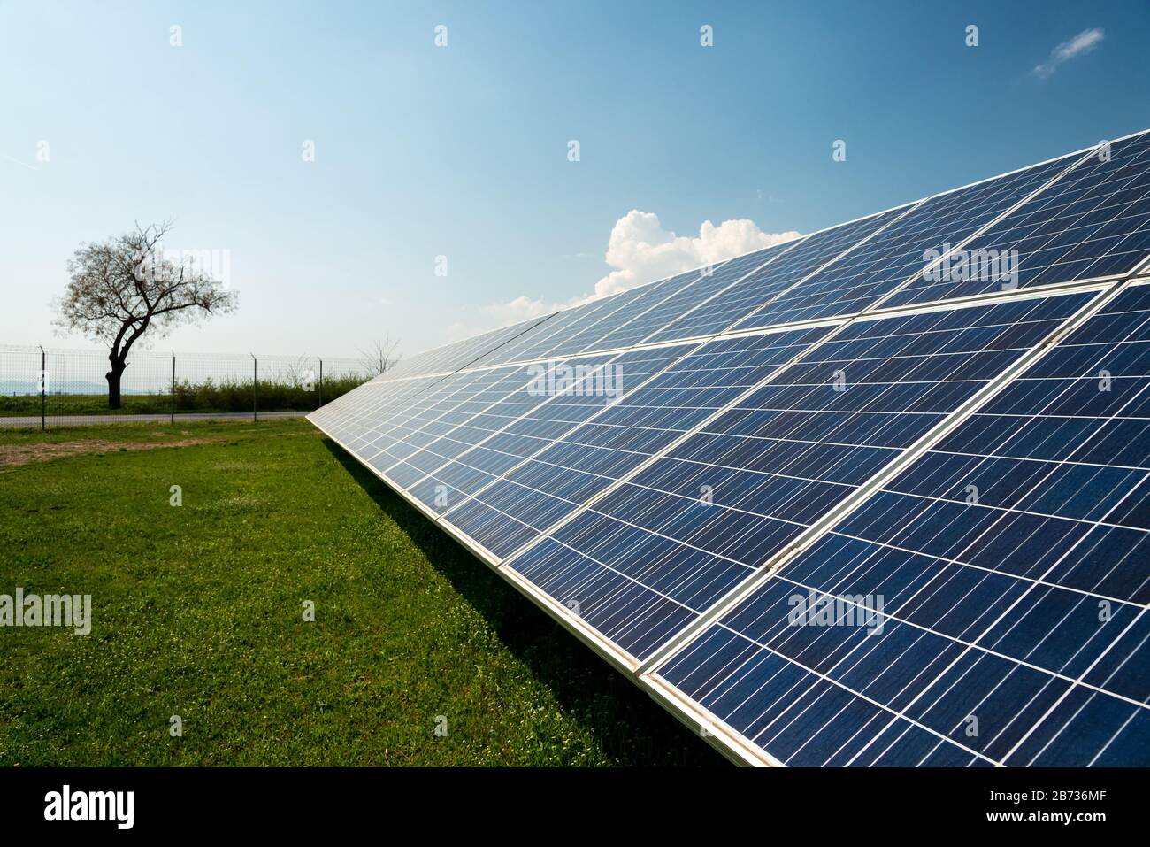 Solar panel, photovoltaic, alternative electricity source - concept of ...