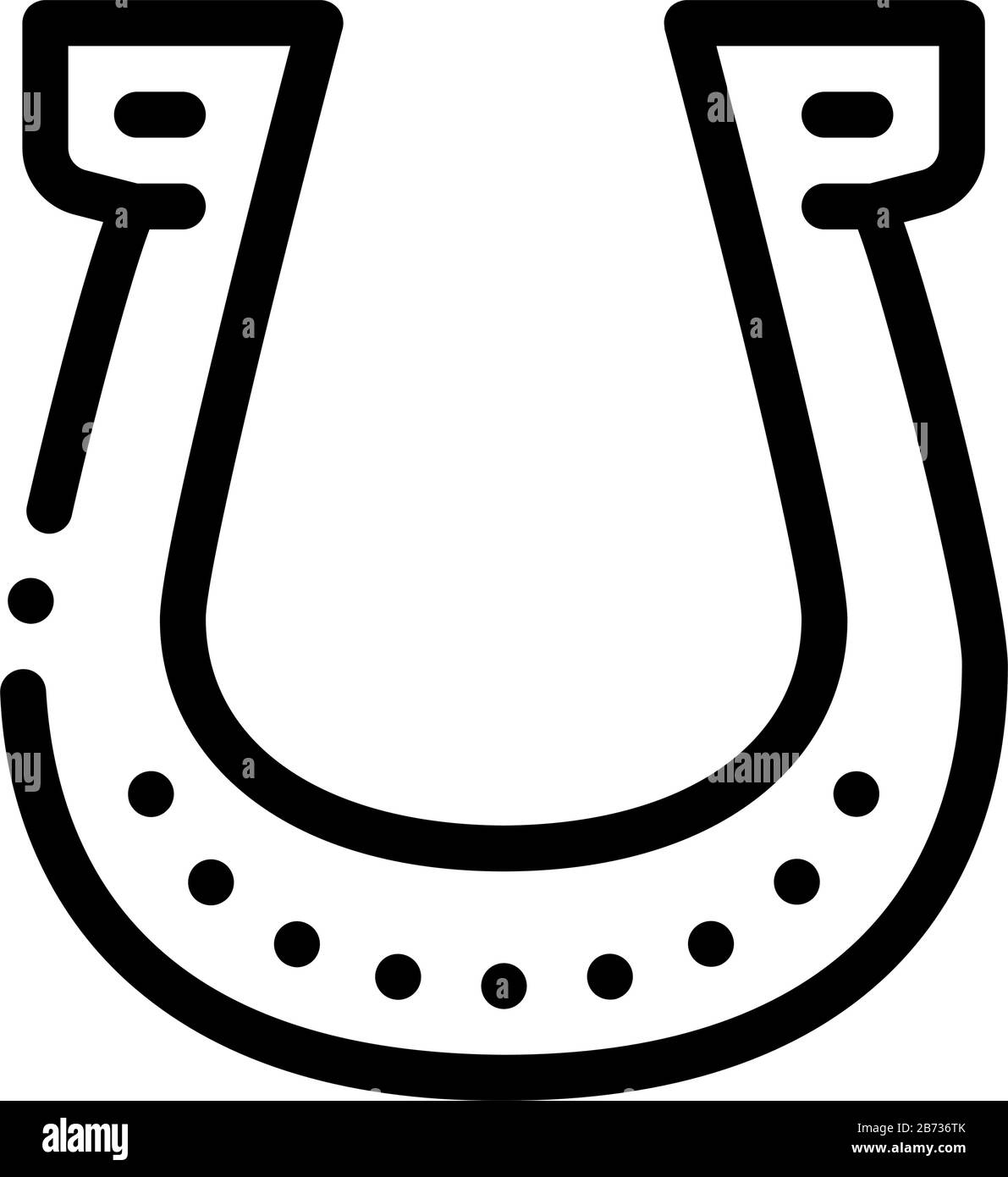 Horseshoe Icon Vector Outline Illustration Stock Vector Image & Art - Alamy