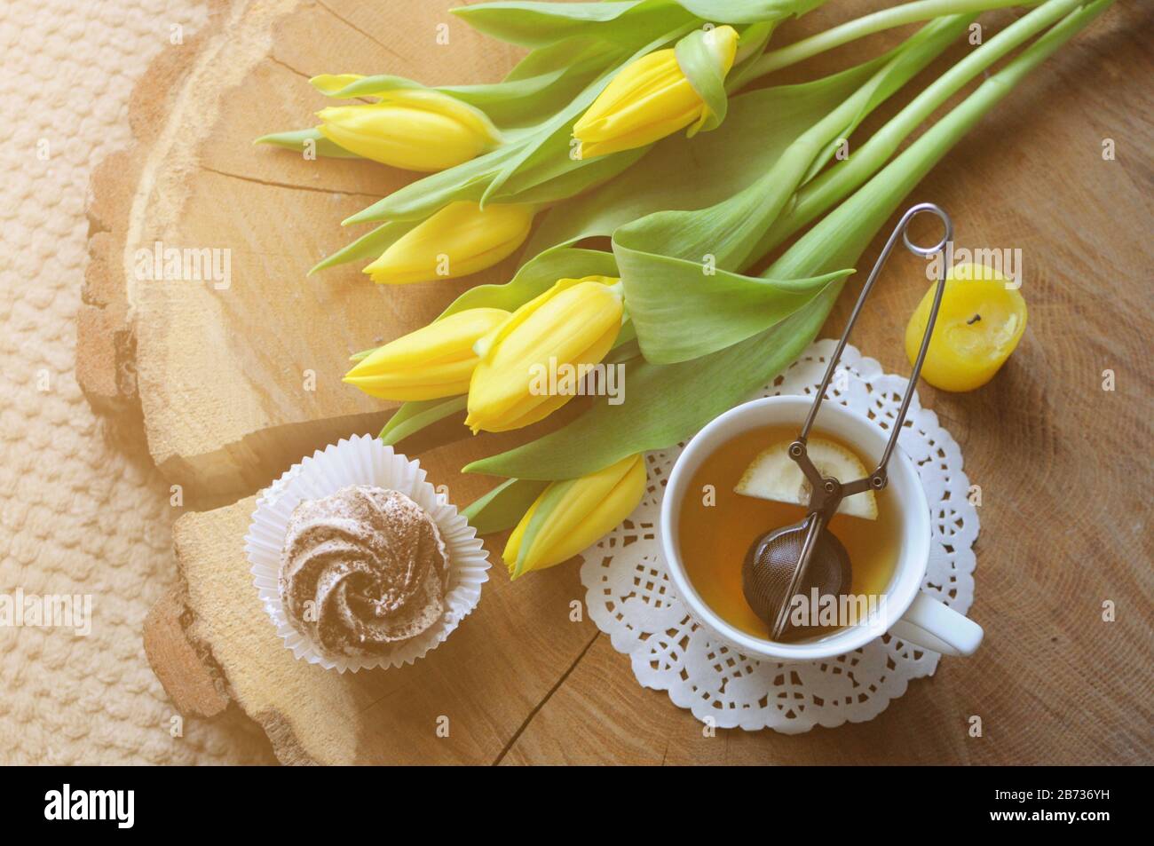 Delicate morning tea table hi-res stock photography and images - Alamy