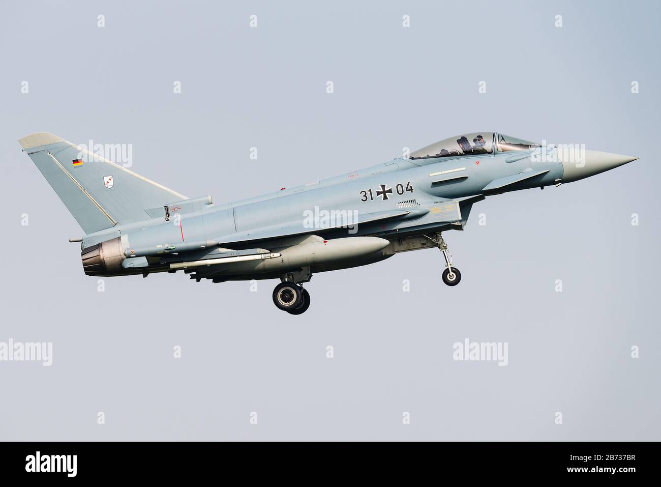 Eurofighter typhoon twin engine canard delta wing hi-res stock ...