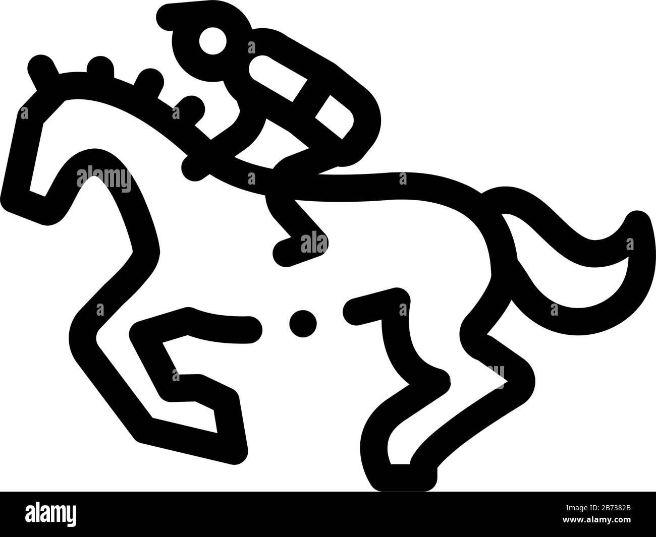 Running Horse Icon Vector Outline Illustration Stock Vector Image & Art ...