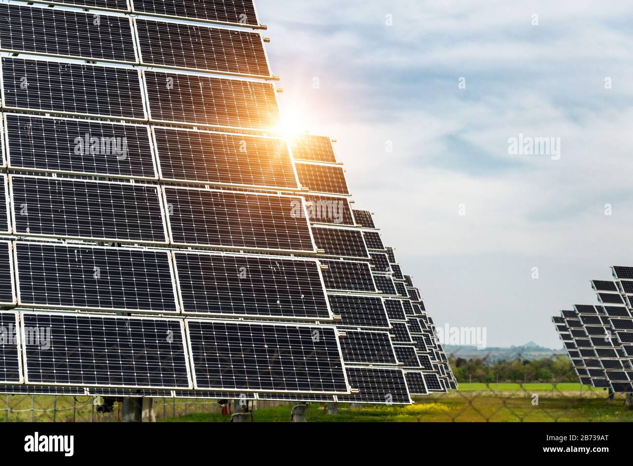 Solar panels, photovoltaics, alternative electricity source - concept ...
