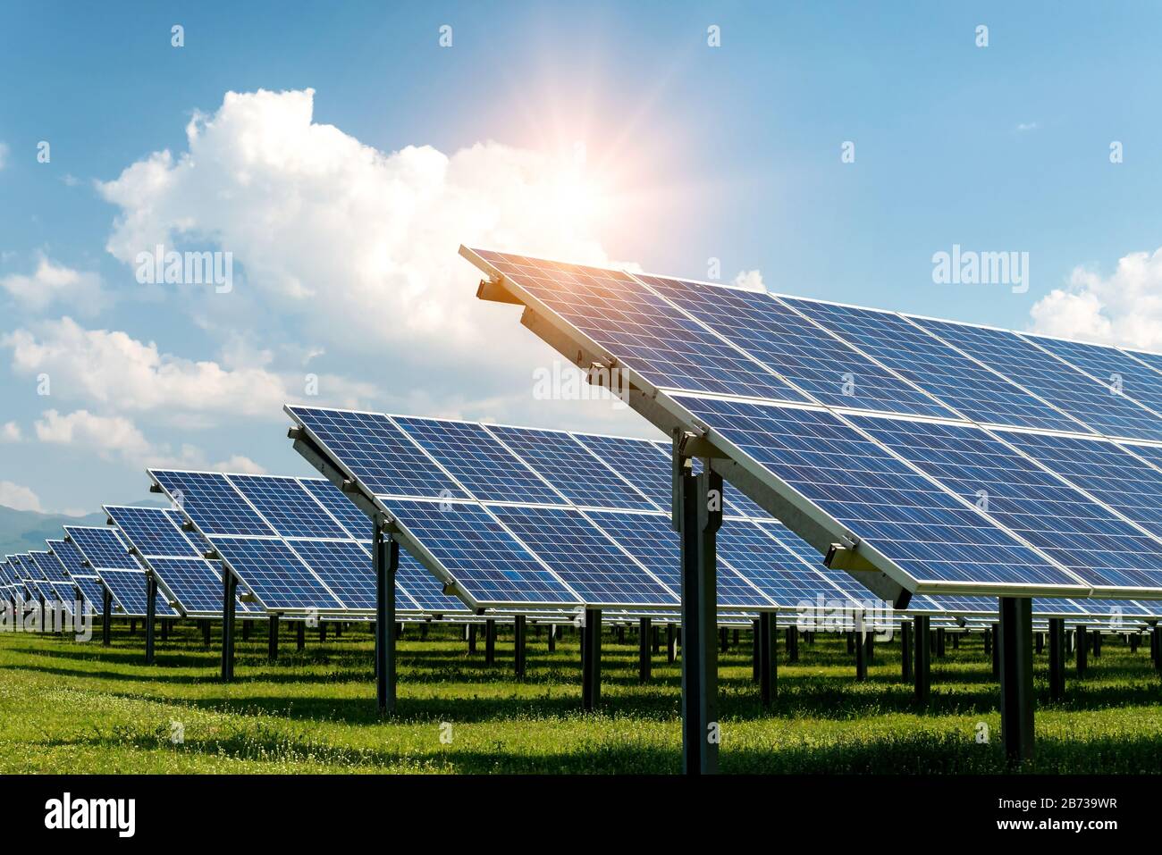 Solar panel, photovoltaic, alternative electricity source - concept of ...