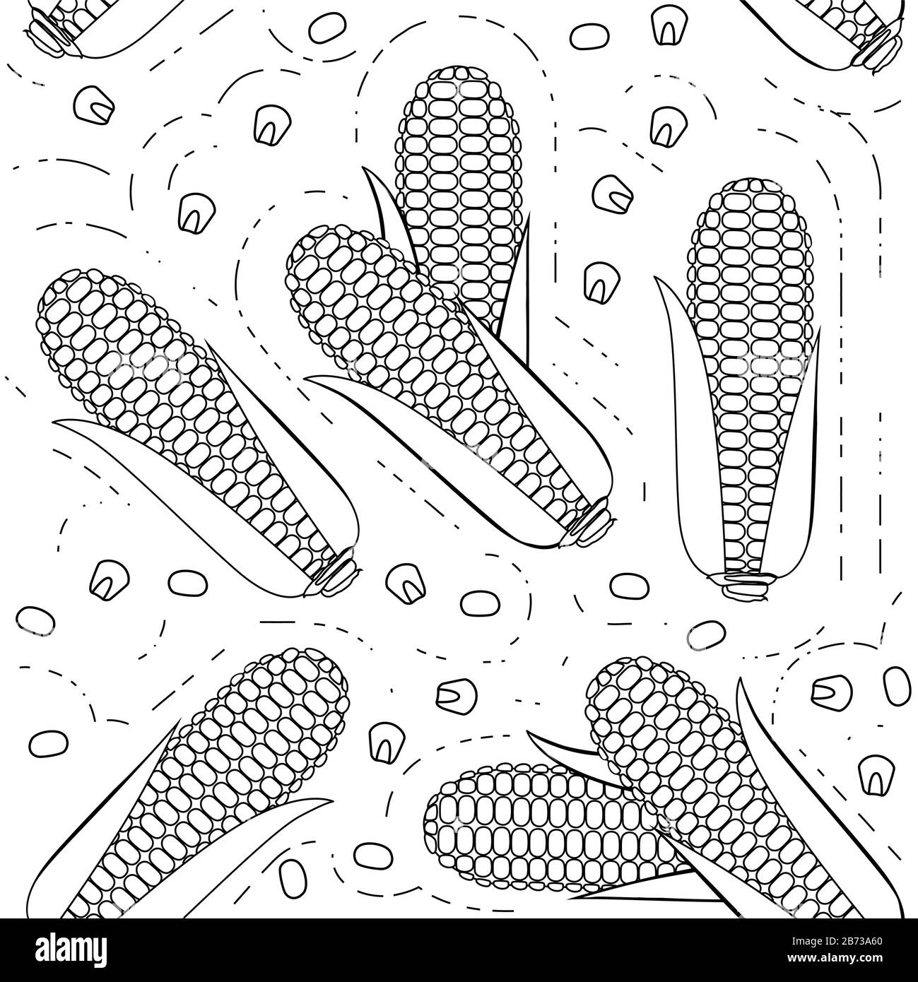 Corn grain vector Black and White Stock Photos & Images - Alamy