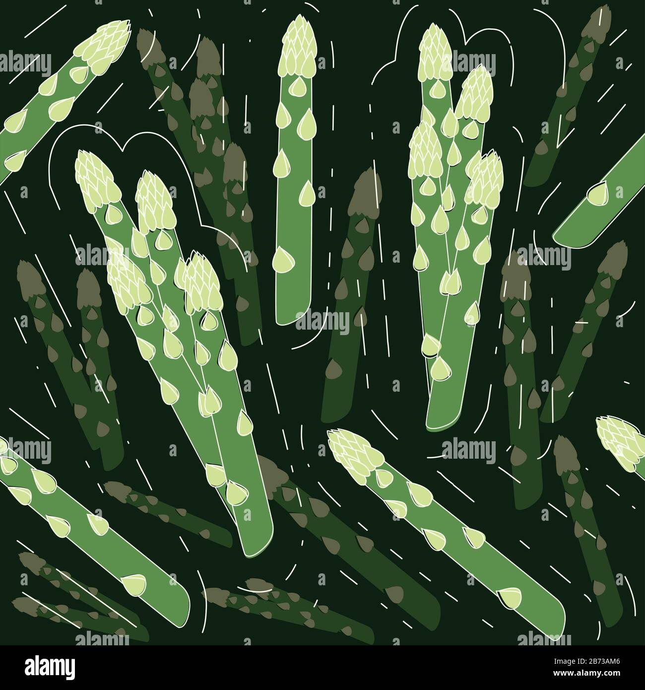 Green asparagus on kitchen Stock Vector Images - Alamy