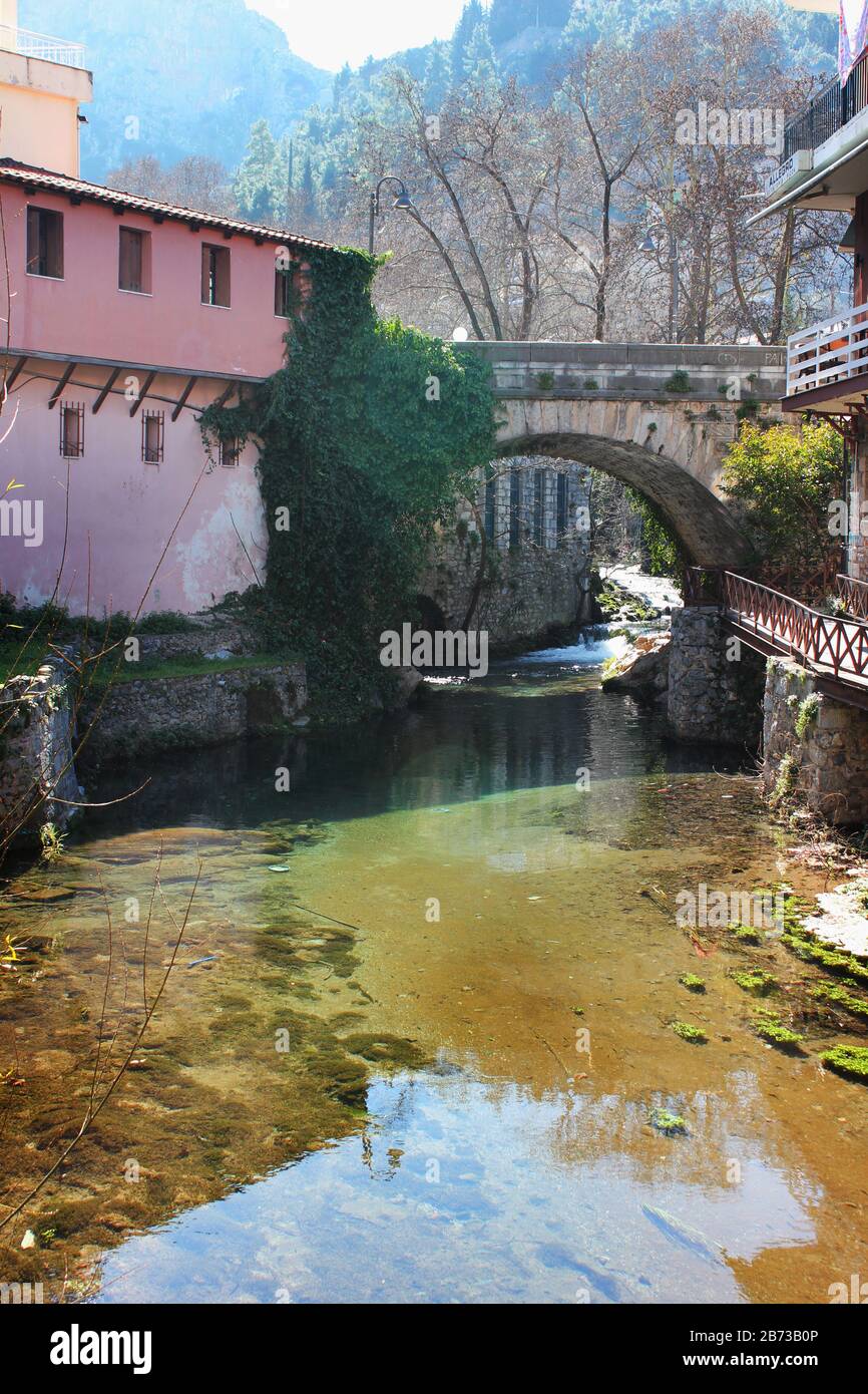 Springs of Kryas in Livadeia Boeotia Greece Stock Photo - Alamy