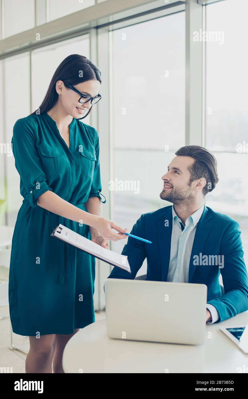 Boss secretary conference table office hi-res stock photography and ...