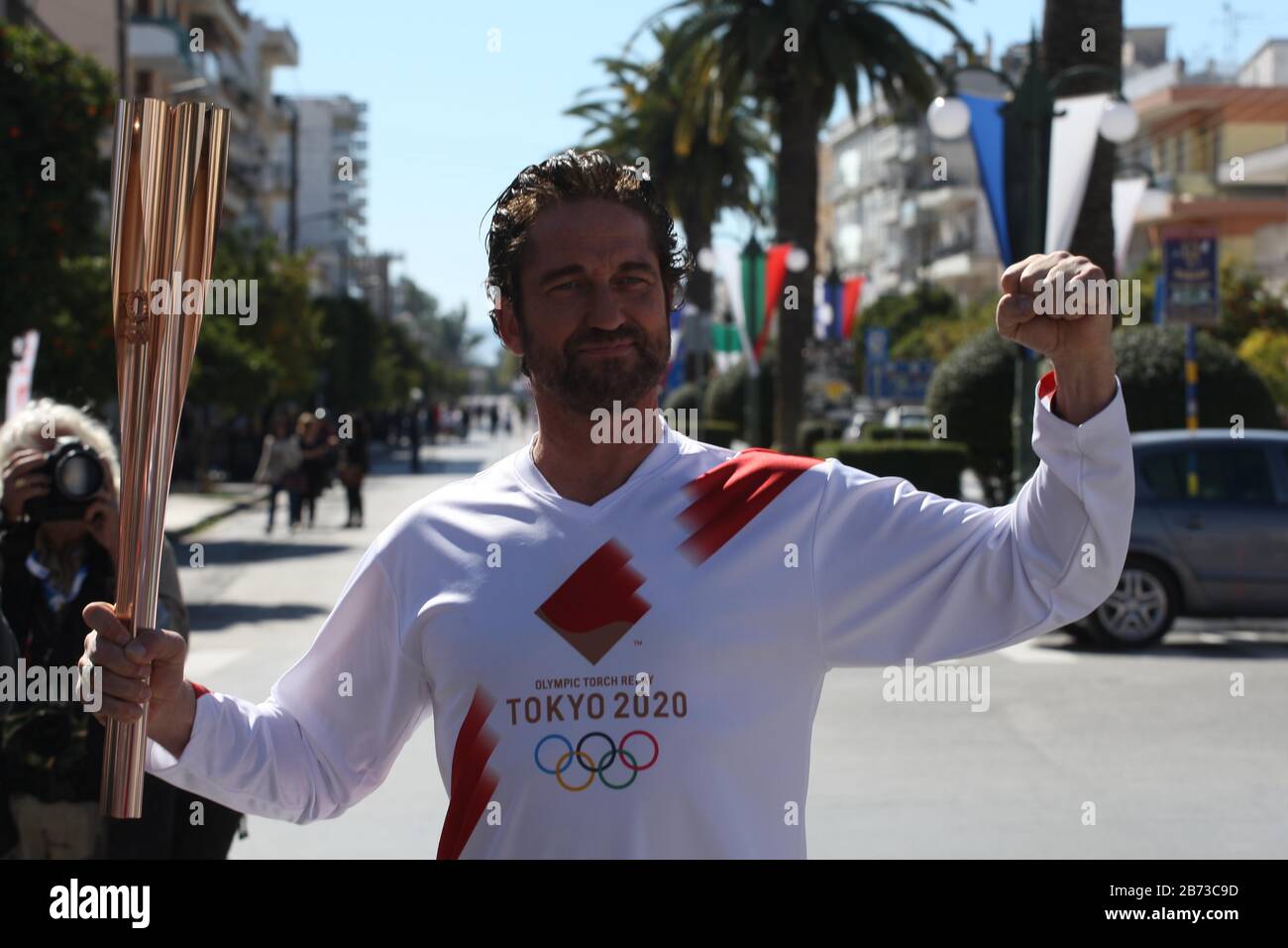 Sparta, Greece. 13th Mar, 2020. Actor Gerard Butler in the Olympic ...