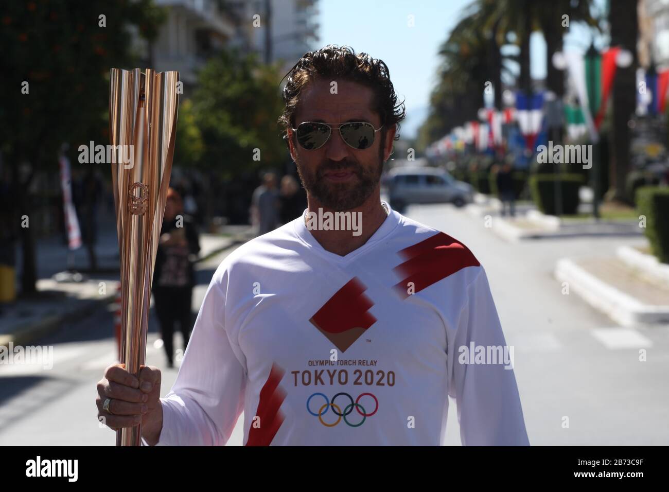 Sparta, Greece. 13th Mar, 2020. Actor Gerard Butler in the Olympic ...