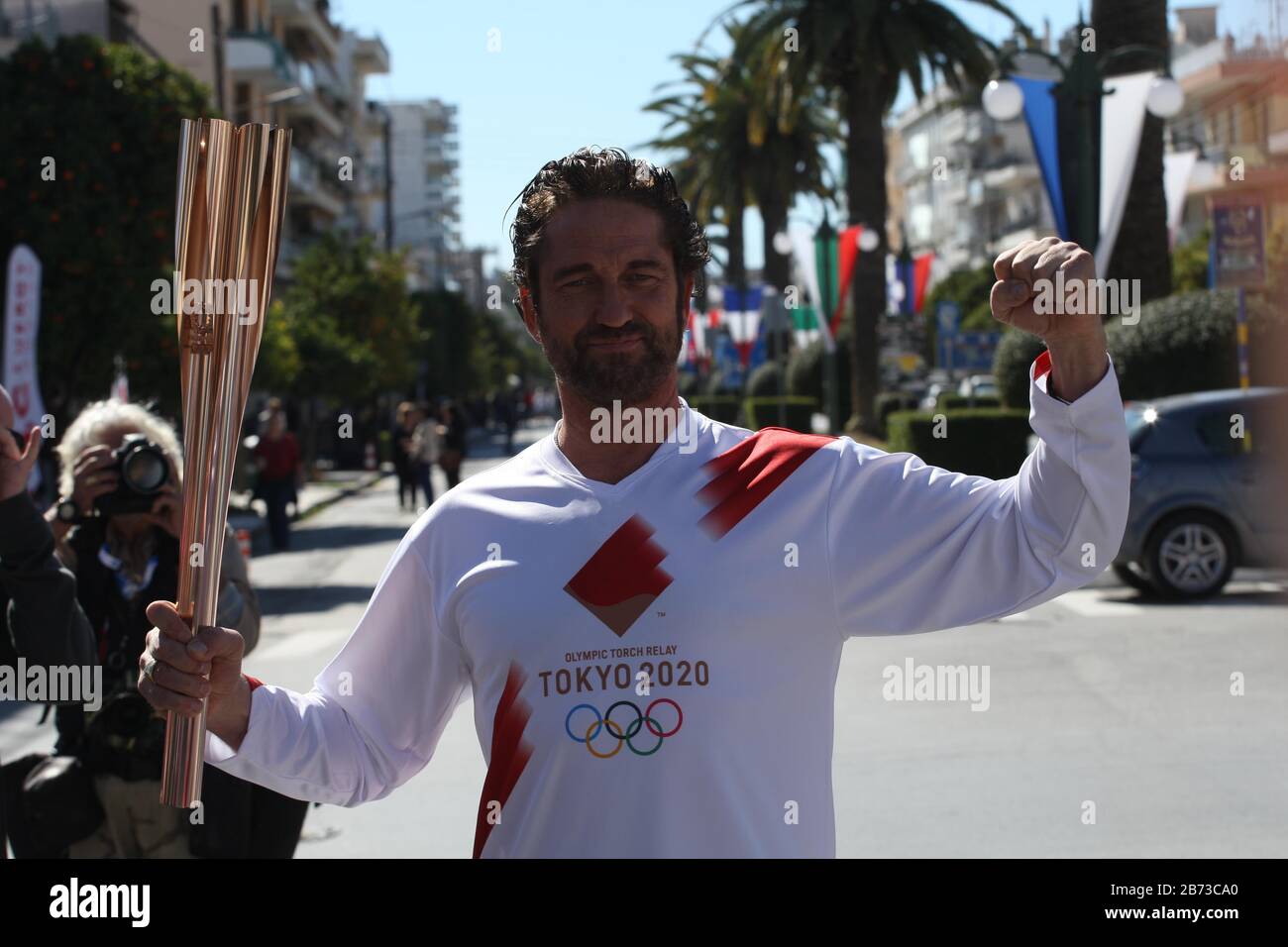 Sparta, Greece. 13th Mar, 2020. Actor Gerard Butler in the Olympic ...