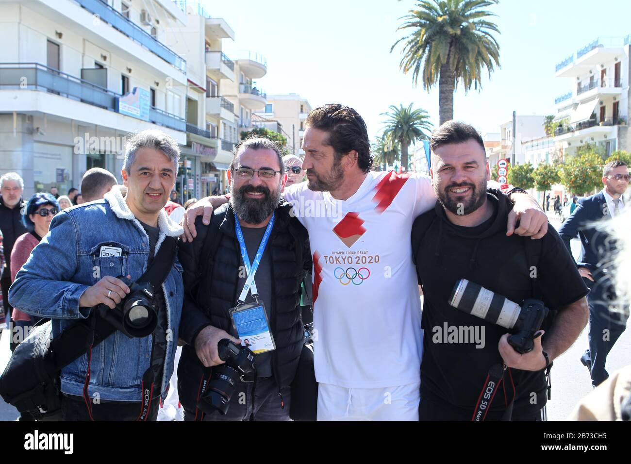 Sparta, Greece. 13th Mar, 2020. Actor JERARD BUTLER in the Olympic ...