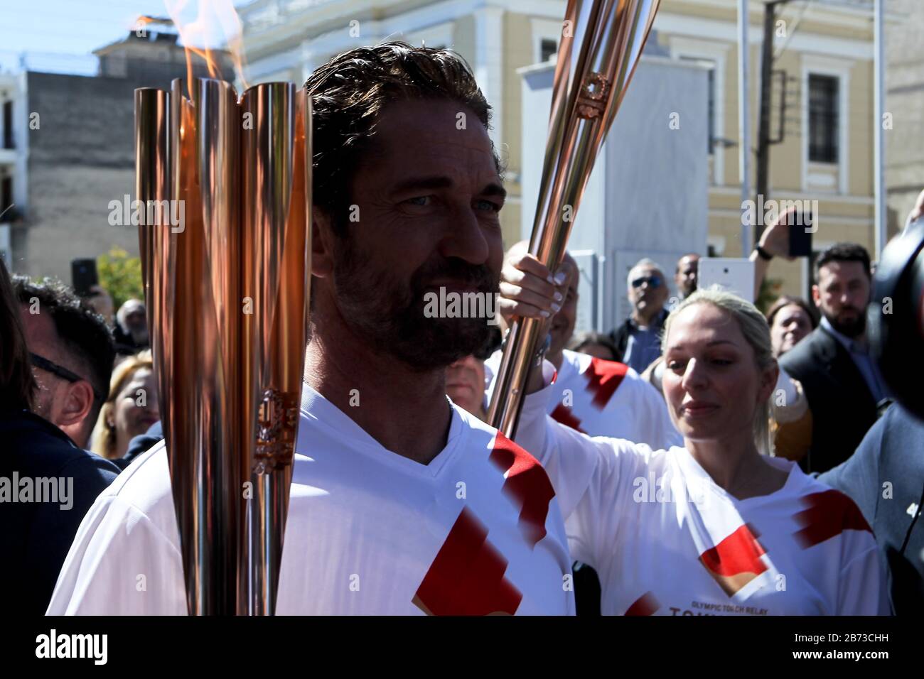 Sparta, Greece. 13th Mar, 2020. Actor JERARD BUTLER in the Olympic ...